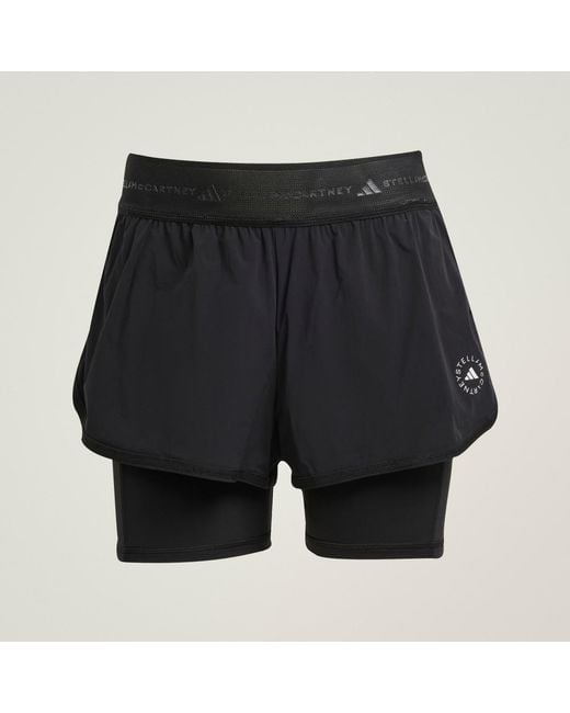 adidas By Stella Mccartney Training 2-In-1 Short in Blue | Lyst UK