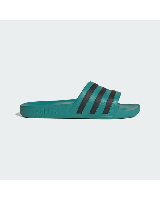 adidas Adilette Aqua Slides in Green | Lyst UK