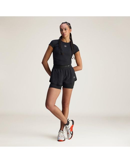adidas By Stella Mccartney Training T-Shirt in Black | Lyst UK