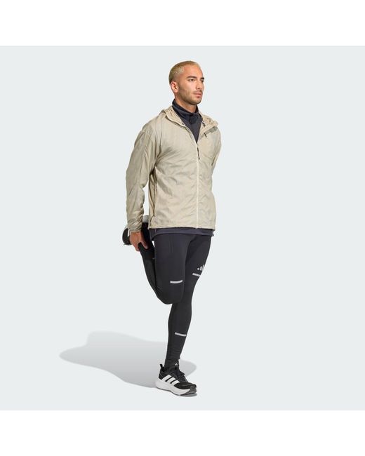 adidas Adi365 Running Reflective Jacket in Natural for Men | Lyst UK