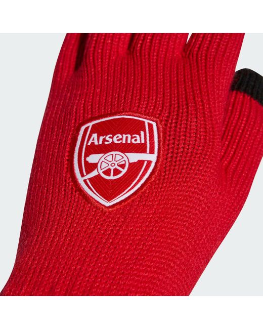adidas Arsenal Gloves in Red | Lyst UK