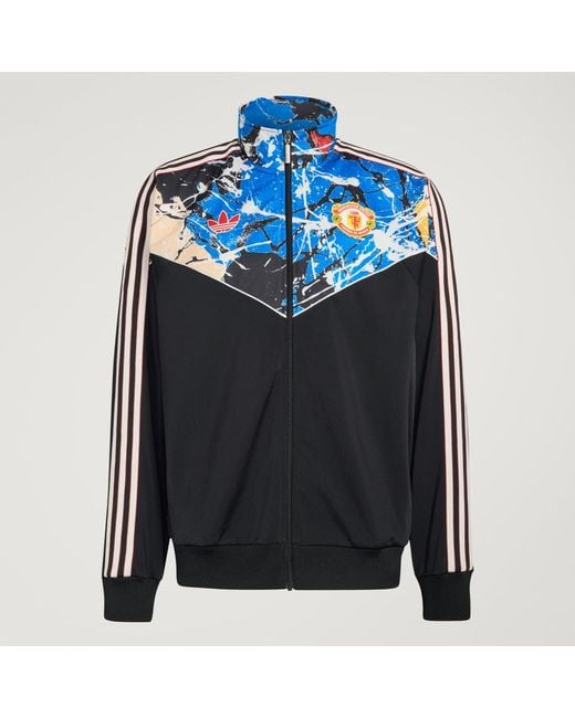 adidas Manchester United Stone Roses Track Top in Blue for Men | Lyst UK