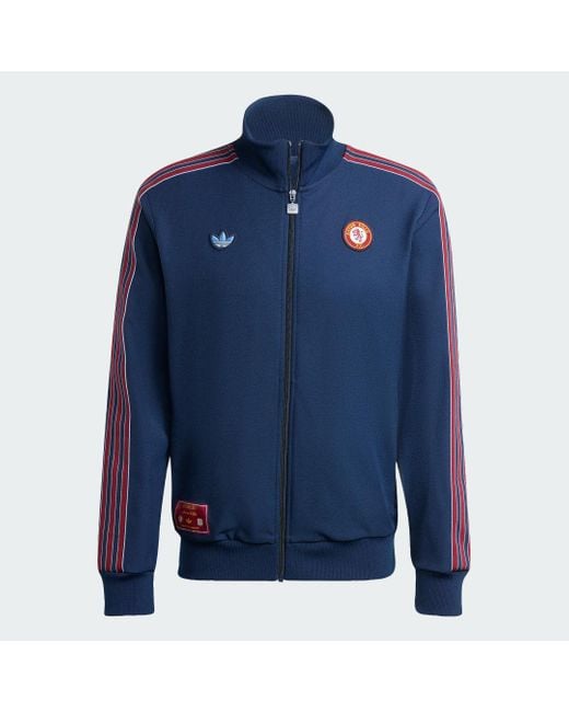 adidas Aston Villa Fc Terrace Icons Track Top in Blue for Men | Lyst UK