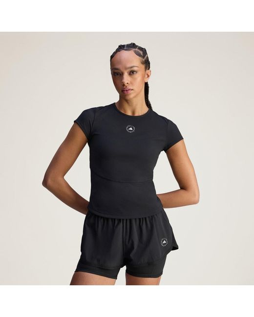adidas By Stella Mccartney Training T-Shirt in Black | Lyst UK