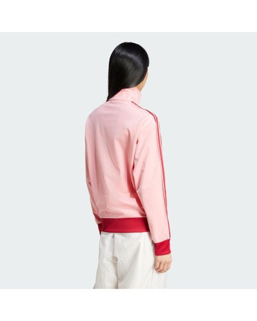 adidas Firebird Badge Track Top in Pink | Lyst UK