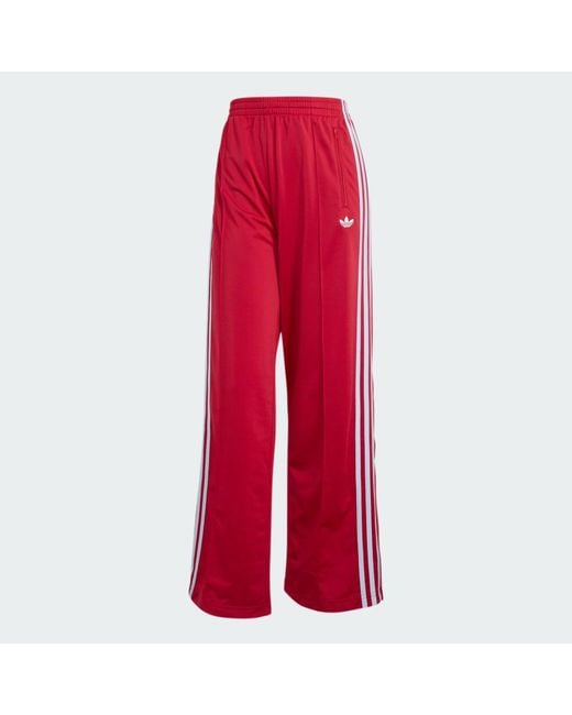 adidas Firebird Loose Track Tracksuit Bottoms in Red | Lyst UK