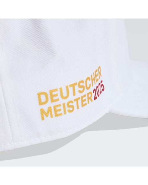 adidas Fcb Championship Winner Flat Cap in White | Lyst UK