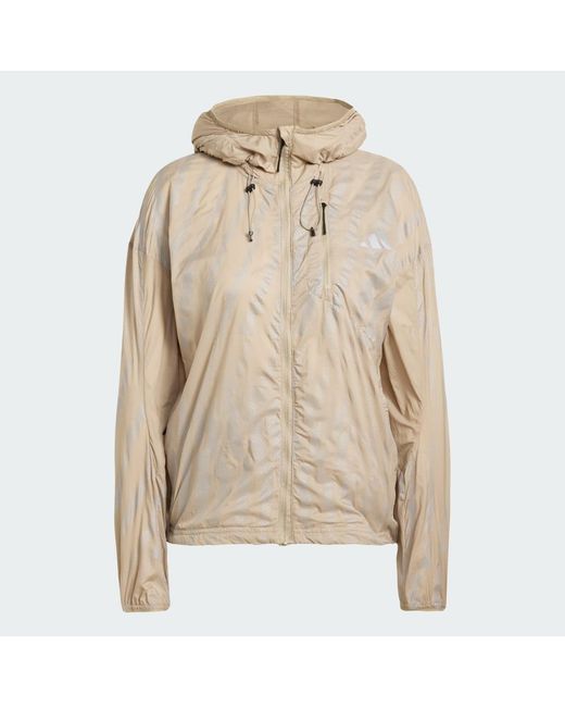adidas Adi365 Running Reflective Jacket in Natural | Lyst UK