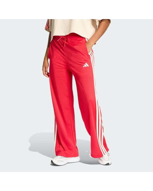adidas Stadium Mesh Tracksuit Bottoms in Red | Lyst UK