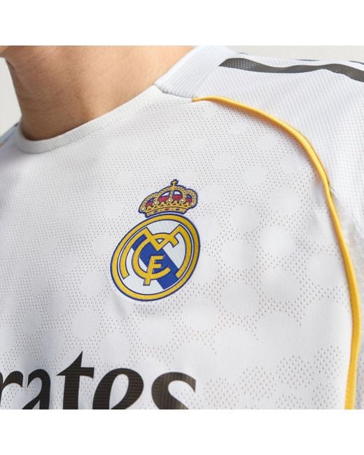 adidas Real Madrid 25/26 Long Sleeve Home Authentic Jersey in Blue for Men | Lyst UK