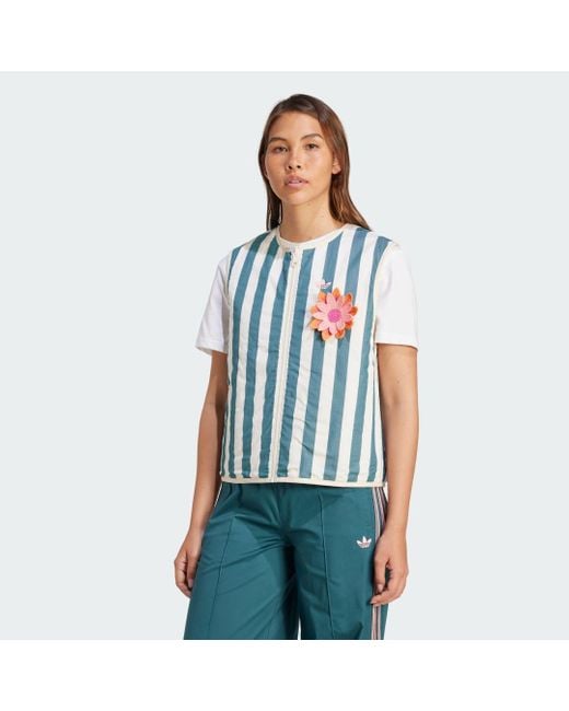 adidas Originals Summer Glow Reversible Vest in Blue | Lyst UK