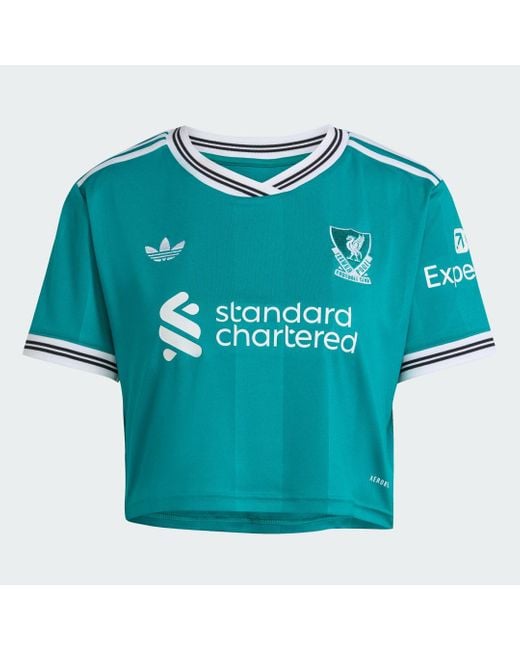 adidas Liverpool Fc 25/26 Third Cropped Jersey in Blue | Lyst UK