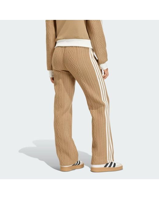 adidas Originals Knit Classic Track Trousers in Natural | Lyst UK