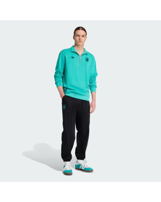 adidas Liverpool Fc Terrace Icons Half-Zip Top in Blue for Men | Lyst UK