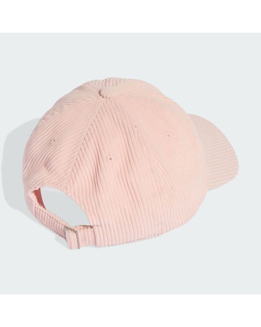 adidas Corduroy Baseball Cap in Pink | Lyst UK