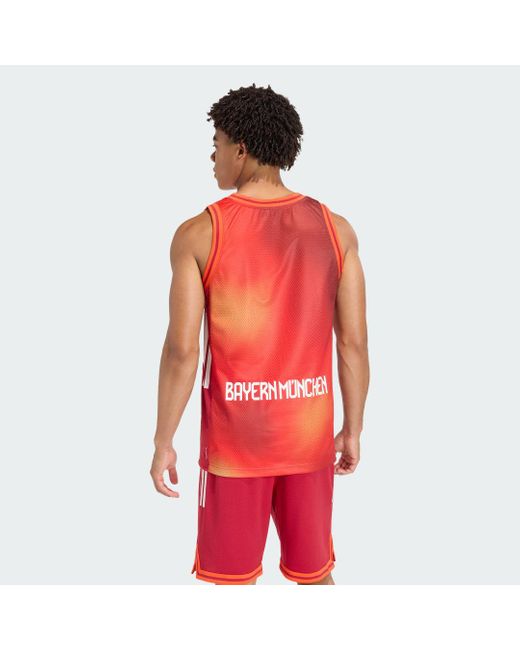 adidas Fc Bayern Basketball Home Jersey in Red for Men | Lyst UK