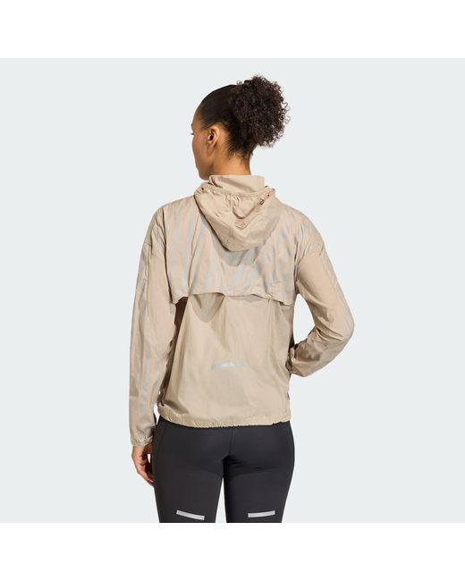 adidas Adi365 Running Reflective Jacket in Natural | Lyst UK