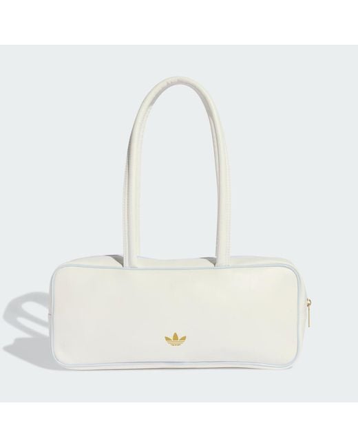 adidas Adicolor Elongated Airliner Bag in White | Lyst UK