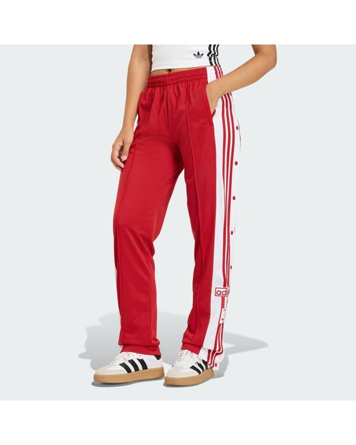 adidas Adibreak Track Tracksuit Bottoms in Red | Lyst UK