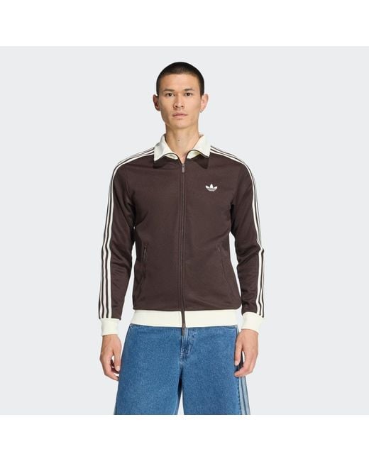 adidas Classic Track Top in Brown for Men | Lyst UK