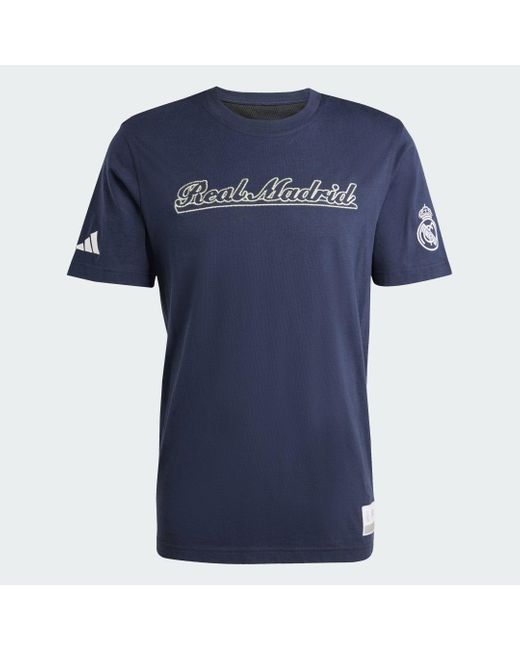 adidas Real Madrid Us Pack Tee in Blue for Men | Lyst UK