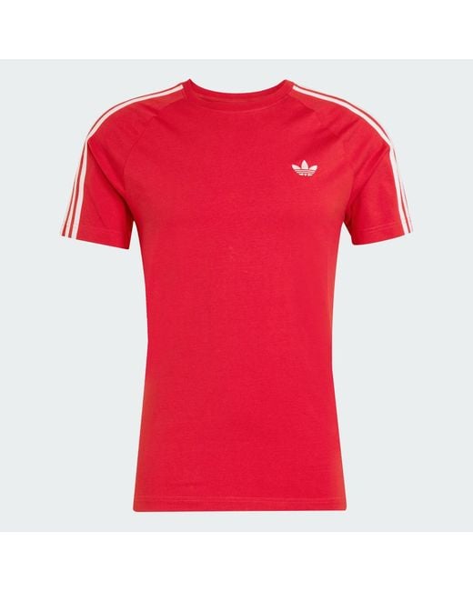adidas Originals Adicolor Trefoil Tight T-Shirt in Red for Men | Lyst UK