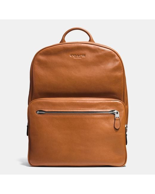 COACH Hudson Backpack In Sport Calf Leather in Brown for Men | Lyst