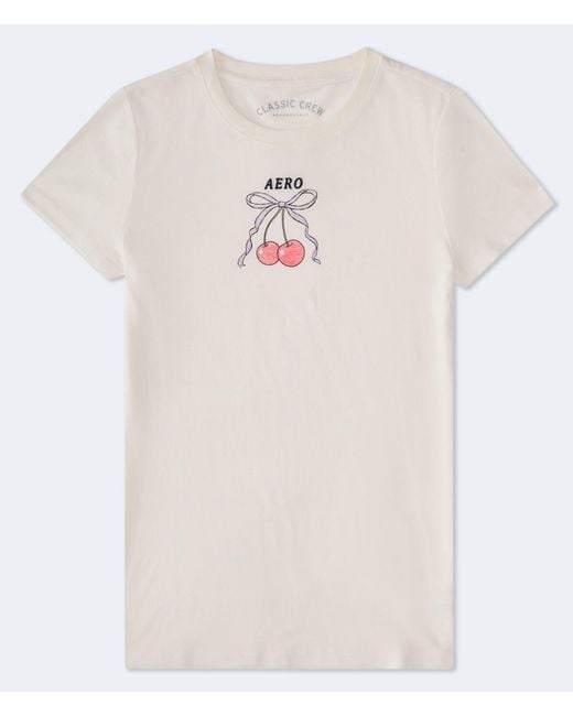 Aéropostale Cherry Bow Graphic Tee in White | Lyst