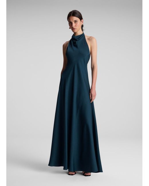 A.L.C. Sara Halter Maxi Dress in Blue | Lyst