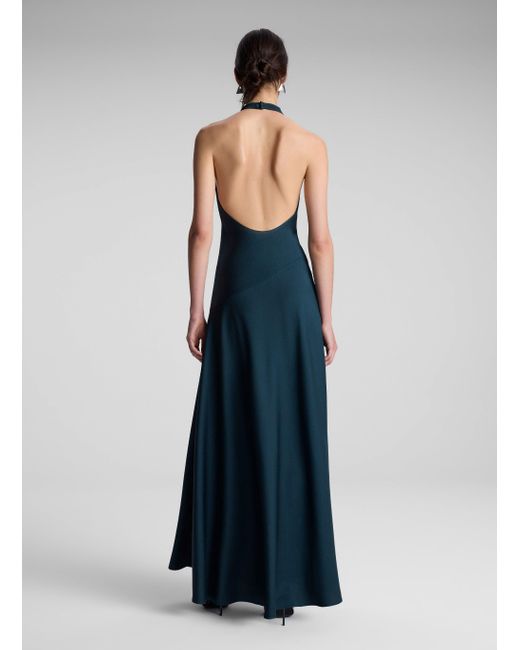 A.L.C. Sara Halter Maxi Dress in Blue | Lyst