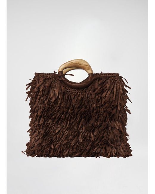 A.L.C. Isa Raffia Bag in Brown | Lyst