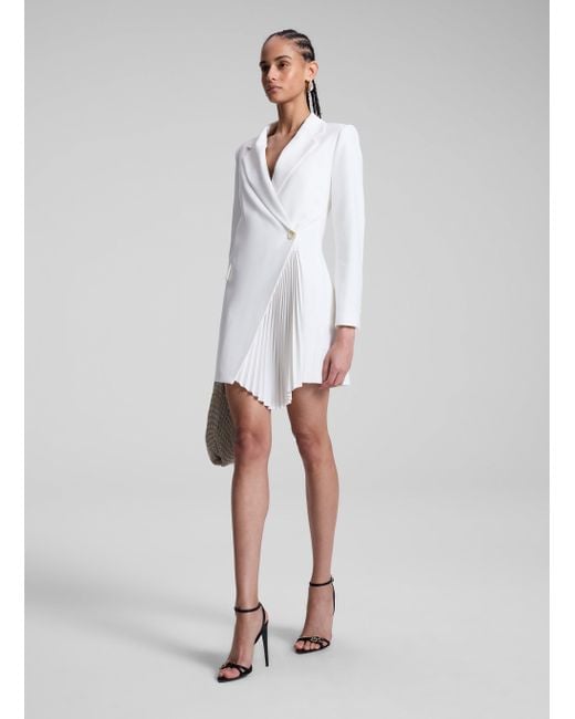 A.L.C. Juliet Pleated Blazer Dress in White | Lyst