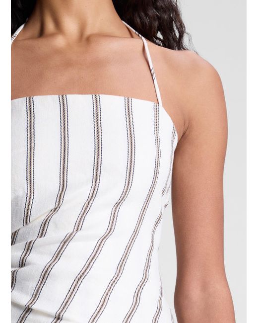 A.L.C. Charlotte Linen Halter Top in White | Lyst