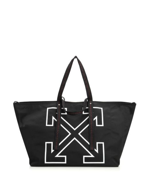 Off-White c/o Virgil Abloh Shopping Bag Travel Bags in Black for Men | Lyst