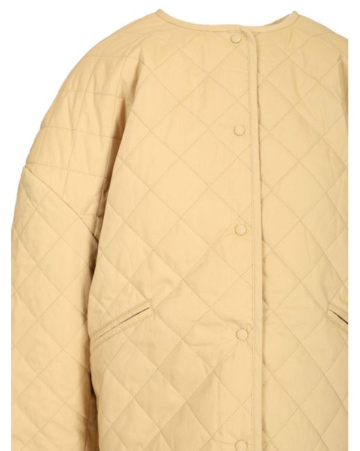 TOTEME Oversized Quilted Jacket in Natural | Lyst