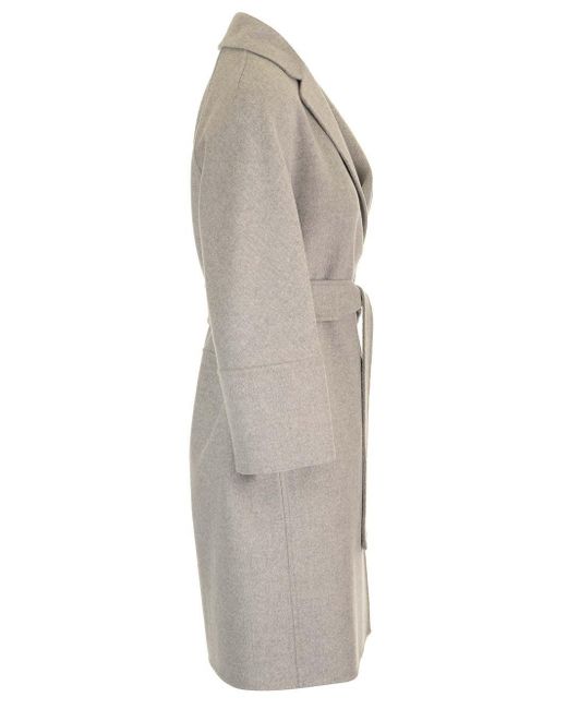 Max Mara "arona" Unlined Wool Coat in Gray | Lyst
