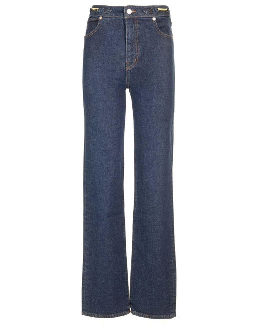 Frame X Ritz "the Ritz Ruler" Straight Leg Jeans in Blue | Lyst