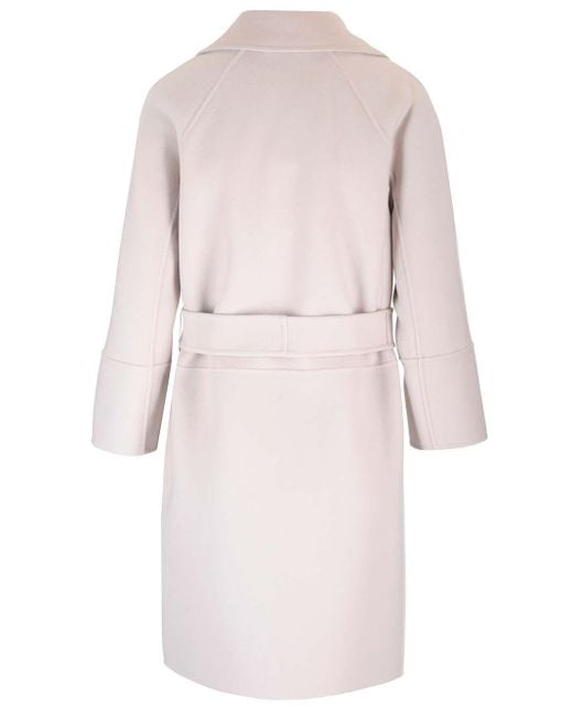 Max Mara "arona" Unlined Wool Coat in Pink | Lyst