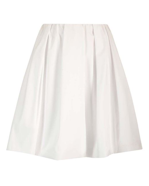 Miu Miu Balloon Mini Skirt in White | Lyst