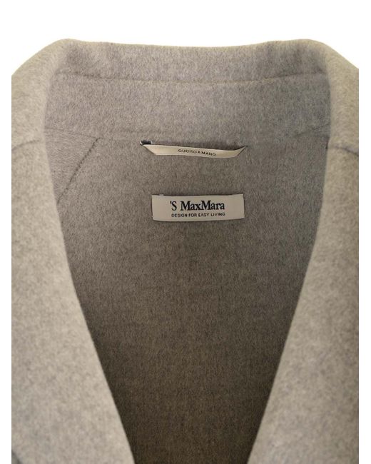 Max Mara "arona" Unlined Wool Coat in Gray | Lyst