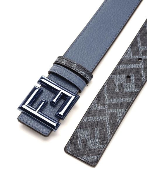 Fendi Reversible Denim Blue Belt | Lyst