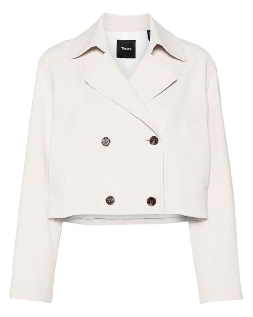 Theory Short Trench in Natural | Lyst