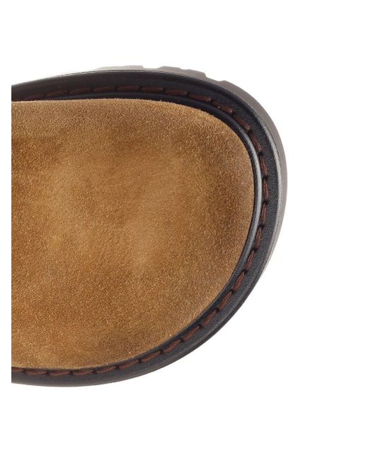 Loewe Suede 'sierra' Combat Boots in Brown | Lyst