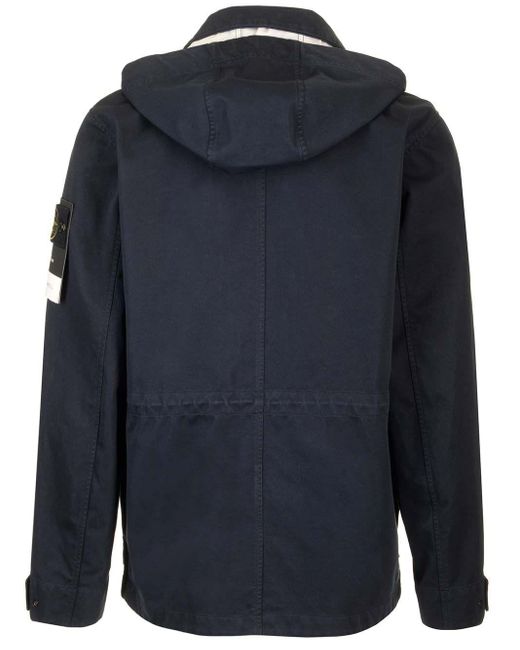 Stone Island Field Jacket Jackets in Blue for Men | Lyst