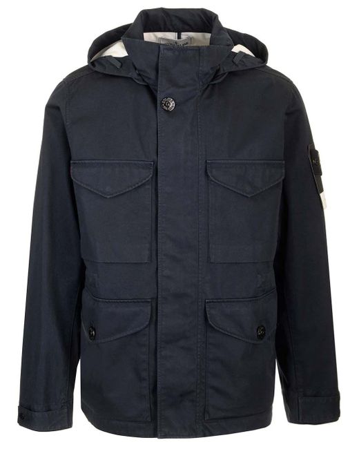 Stone Island Field Jacket Jackets in Blue for Men | Lyst