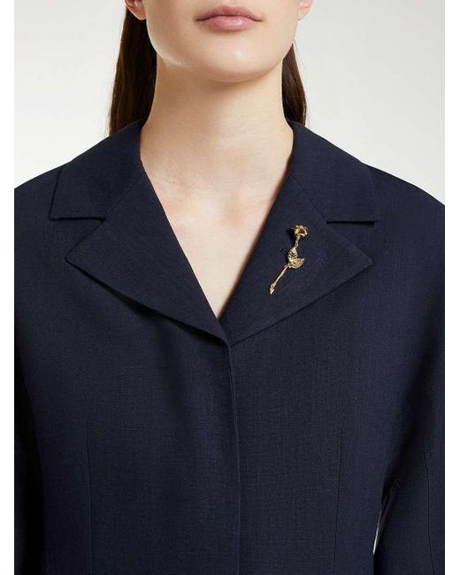 Emily Ratajkowski x Marella The Rounded Blazer in Blue | Lyst