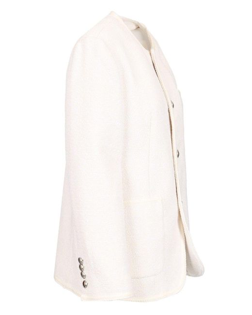 DUNST Unisex Tweed Jacket in White | Lyst