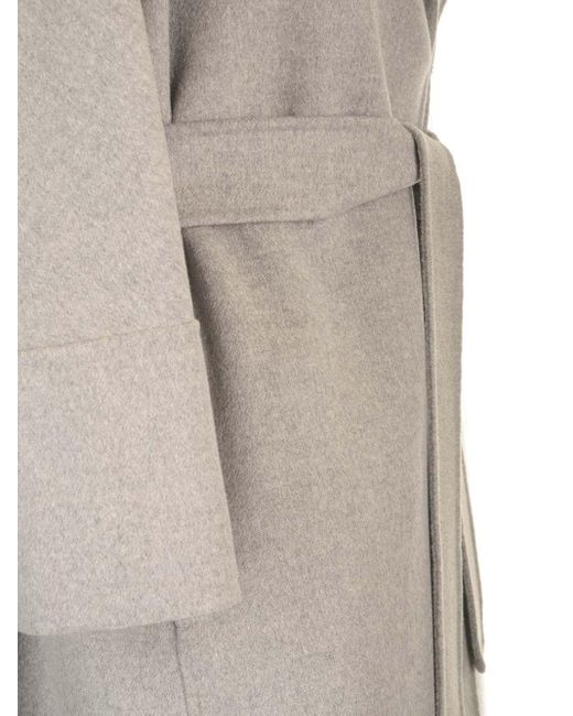 Max Mara "arona" Unlined Wool Coat in Gray | Lyst