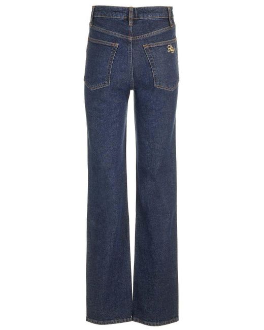 Frame X Ritz "the Ritz Ruler" Straight Leg Jeans in Blue | Lyst
