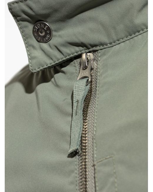 Stone Island Nylon Biker Jacket in Gray for Men | Lyst